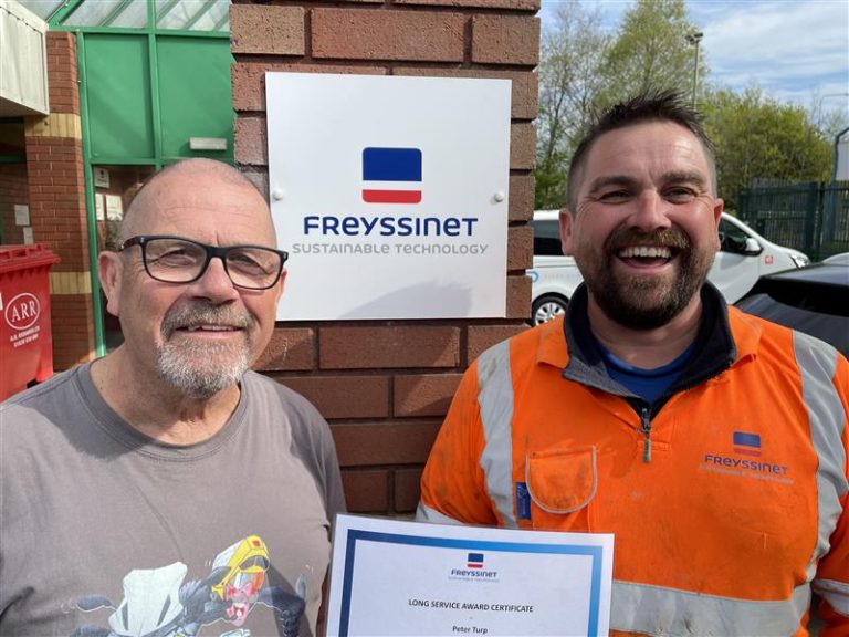 Father and son celebrate 25 years with Freyssinet - FreyssinetUK